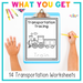 Transportation Tracing Worksheets For Preschool, PreK and Kindergarten ...