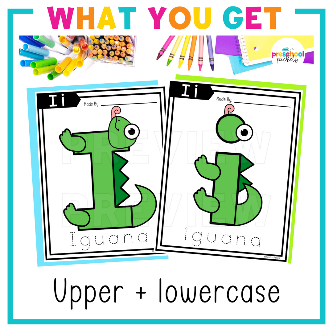 Alphabet Crafts: I is for Iguana Letter of the Week Activity ...