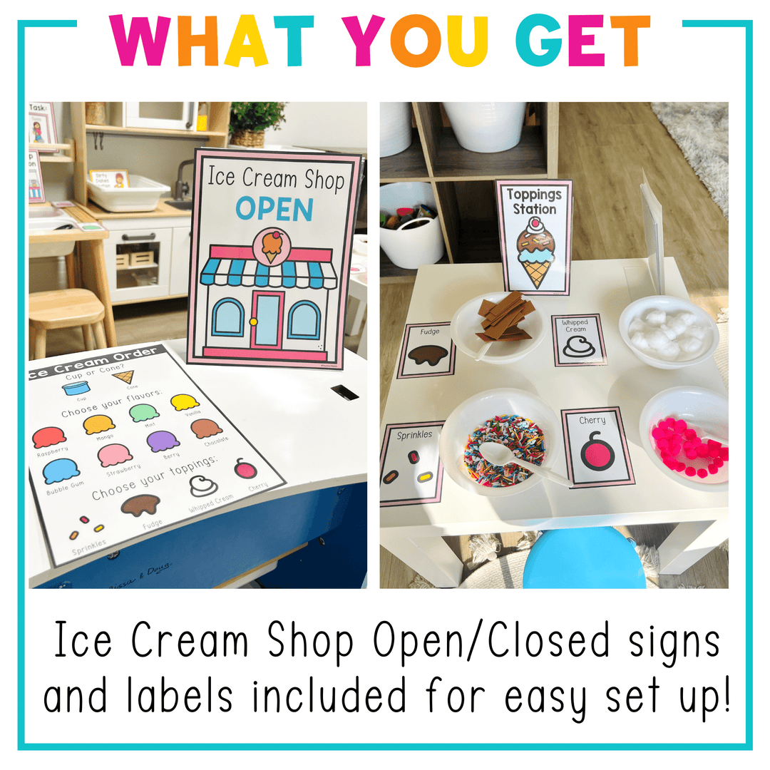 Ice Cream Shop Dramatic Play Center – Preschool Packets
