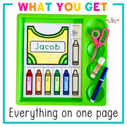 Back To School Name Craft Editable Crayon Box – Preschool Packets