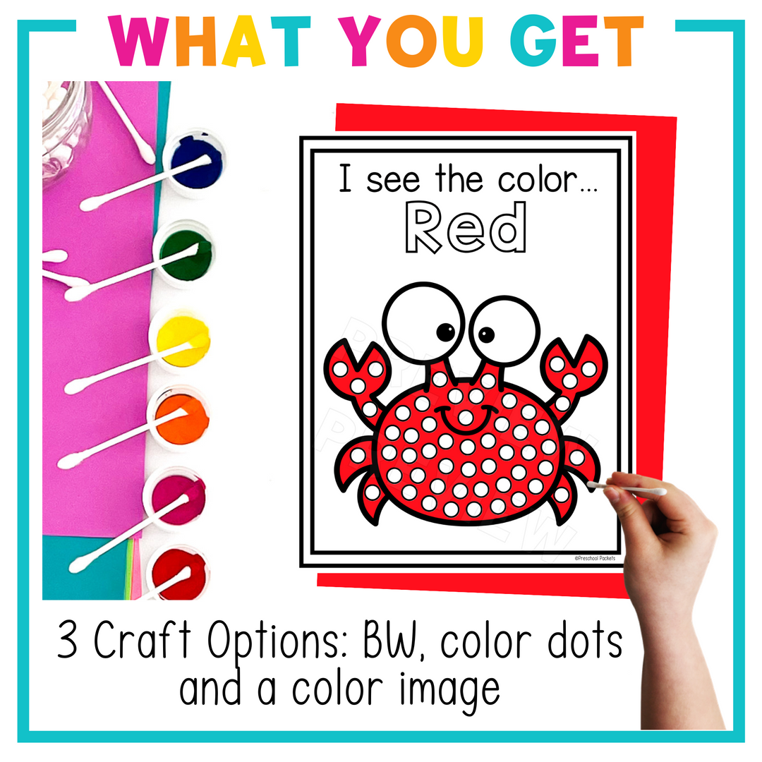 Preschool Colors Q Tip Crafts: Color Red – Preschool Packets