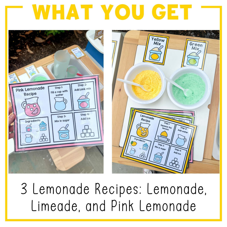 Lemonade Stand Dramatic Play – Preschool Packets