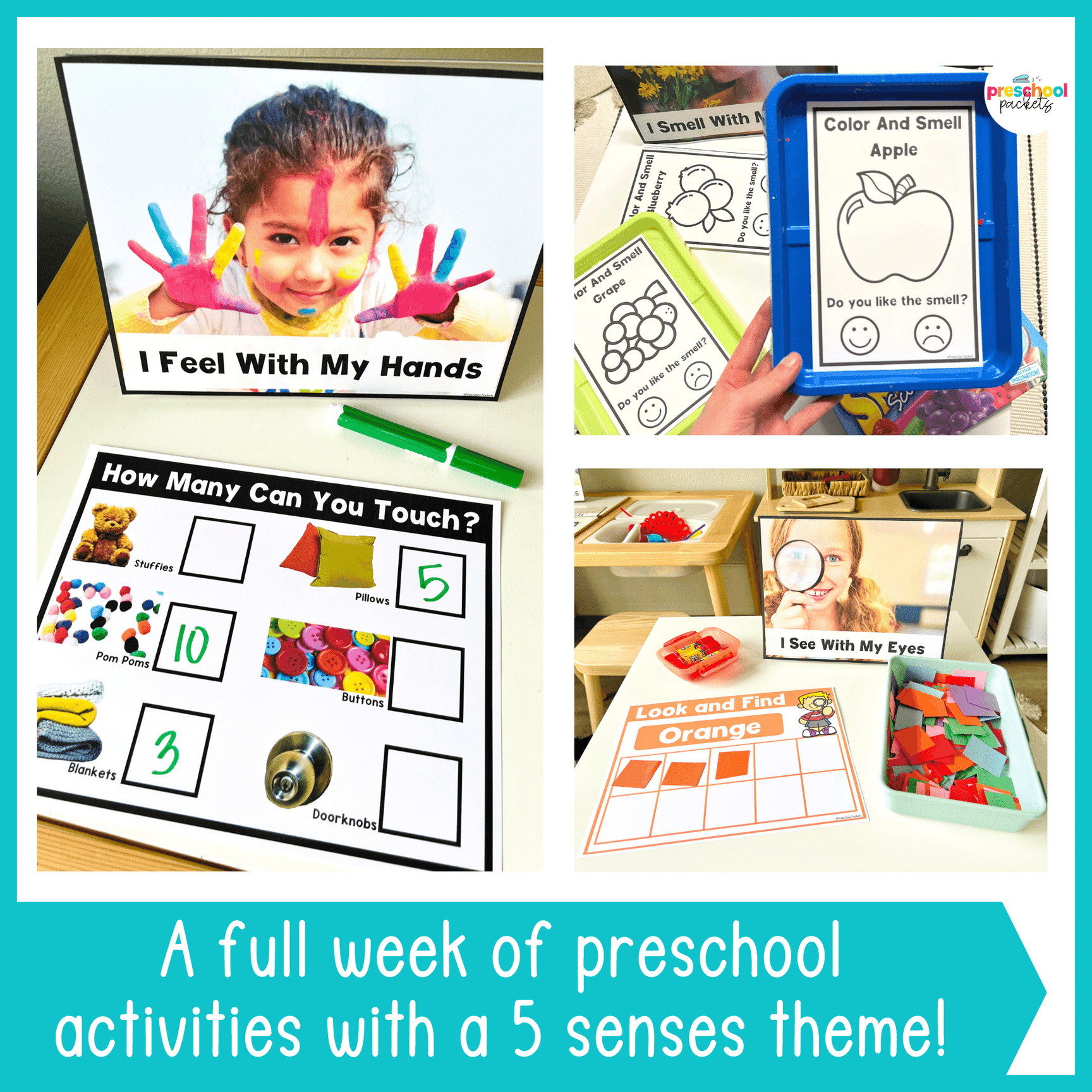 5 Senses Activities Preschool Curriculum – Preschool Packets
