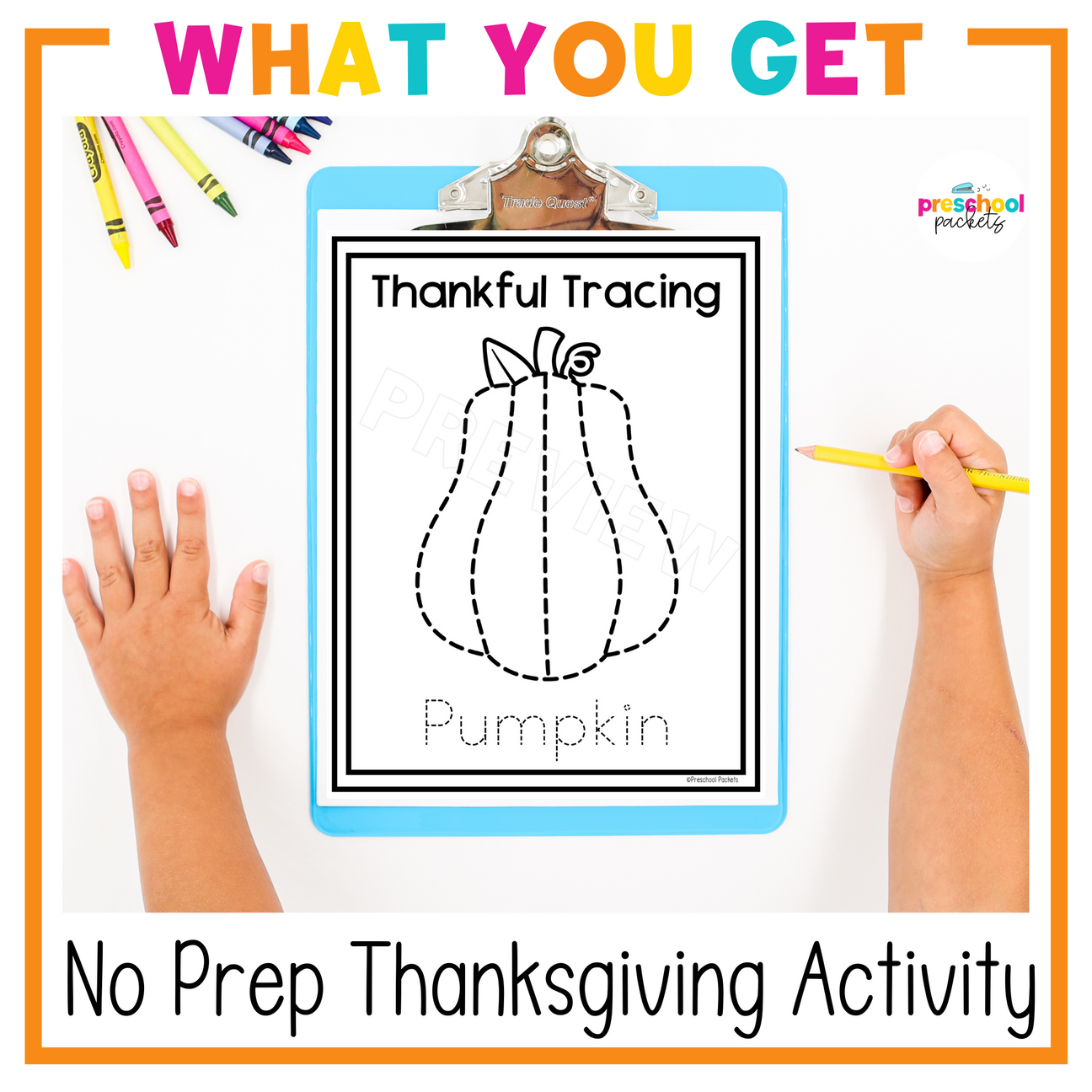 Thanksgiving Tracing Worksheets For Preschool, PreK and Kindergarten ...