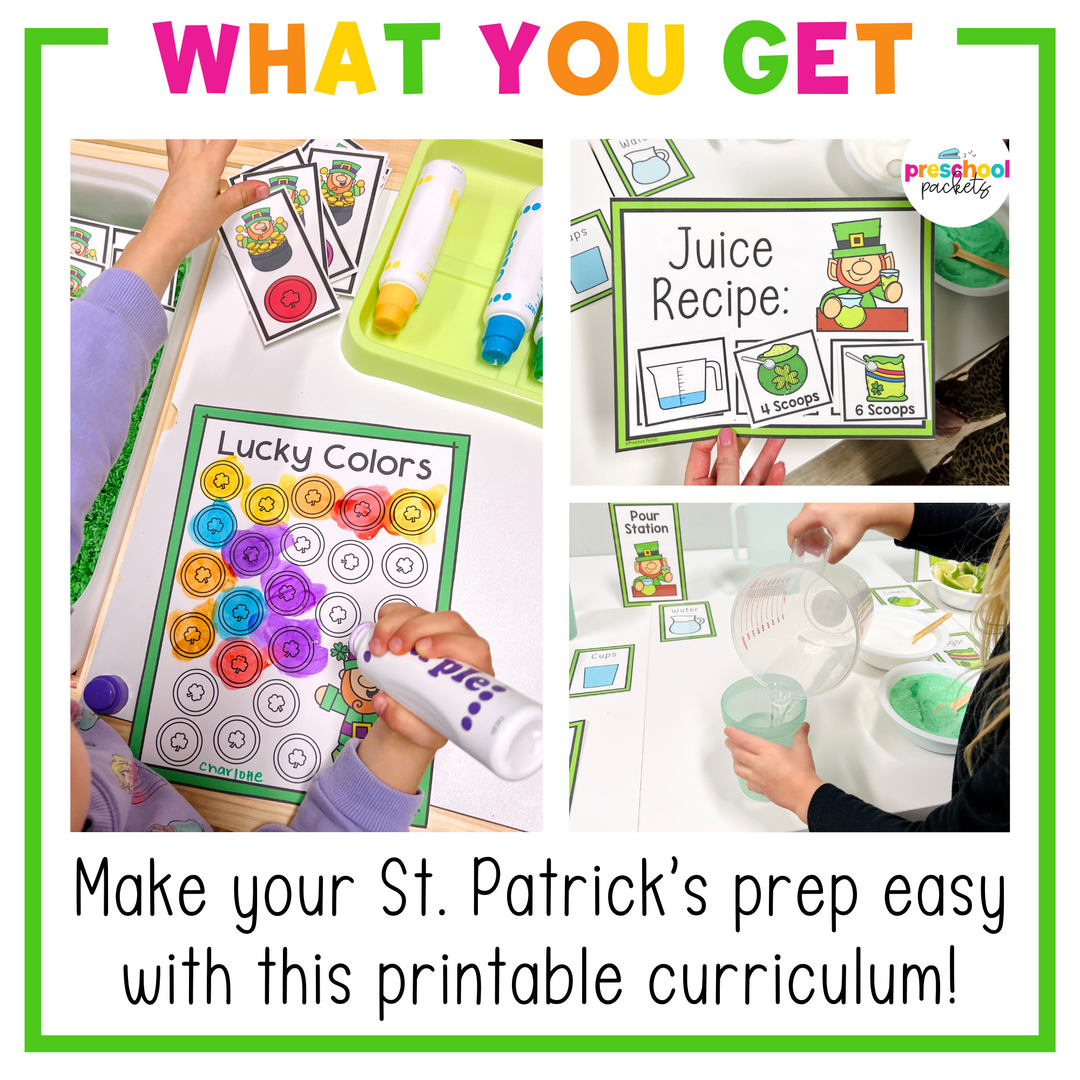 St Patrick's Day Preschool Activities Weekly Themed Curriculum ...