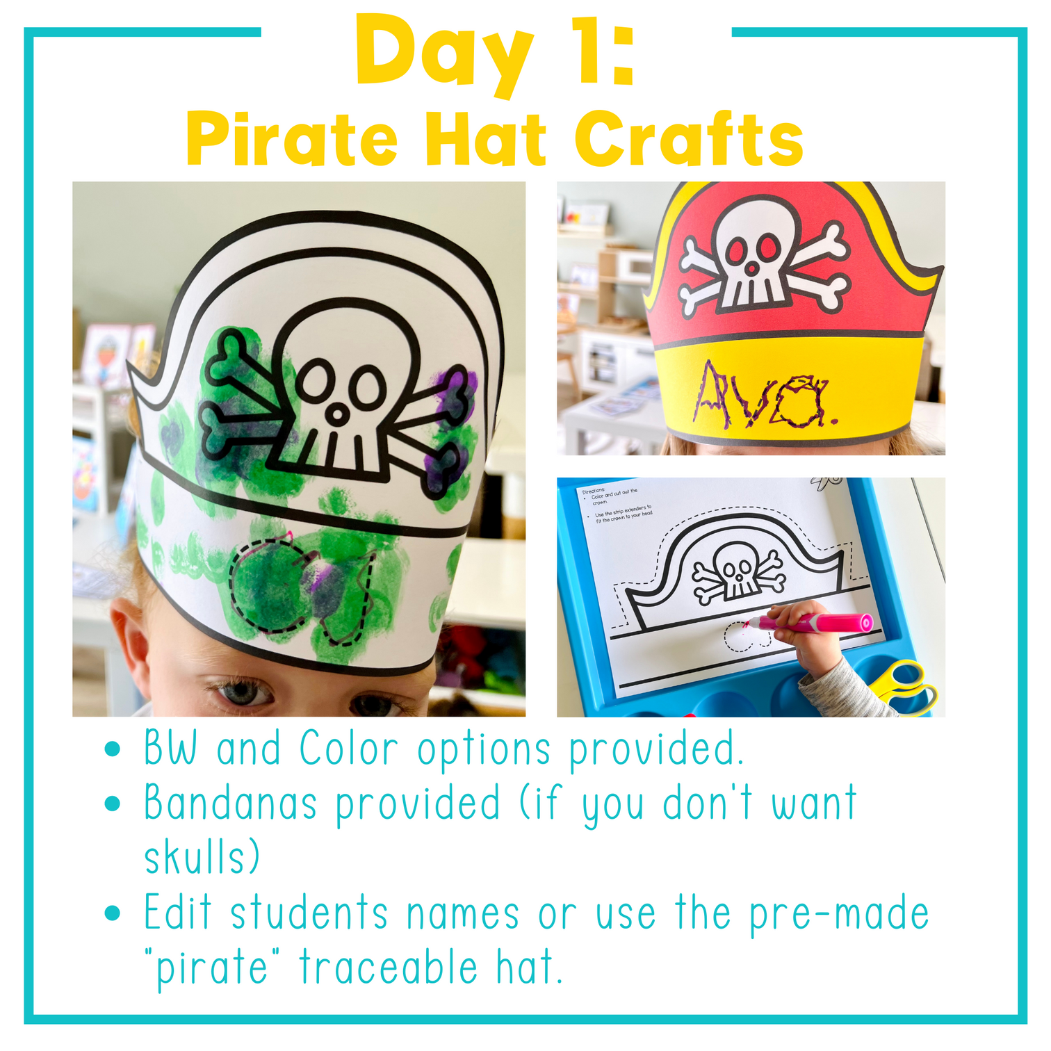 Pirate Activities Preschool Weekly Themed Curriculum – Preschool Packets