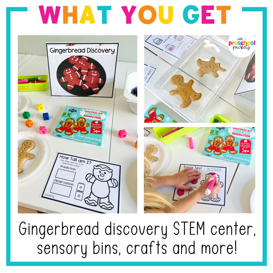 Gingerbread Preschool Activities Weekly Curriculum – Preschool Packets