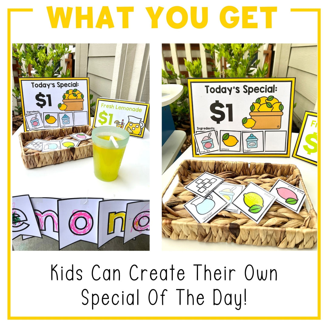 Lemonade Stand Dramatic Play – Preschool Packets