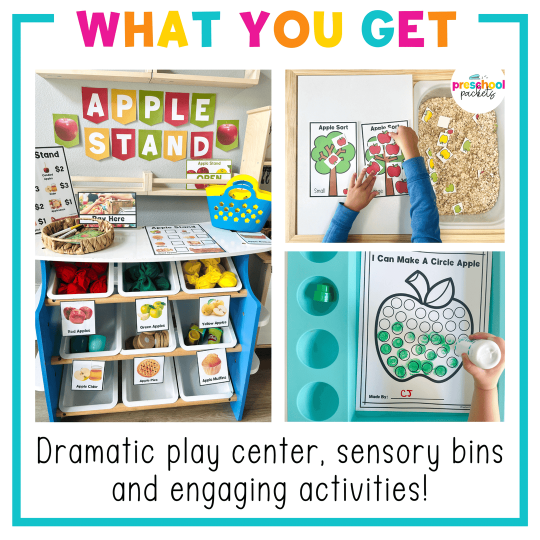 Apple Theme Activities Preschool Weekly Curriculum – Preschool Packets