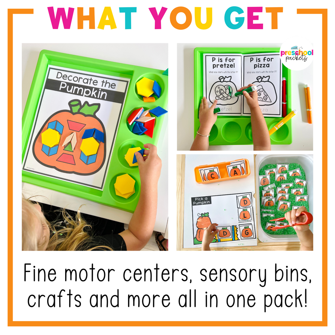 Pumpkin Preschool Activities Weekly Curriculum – Preschool Packets