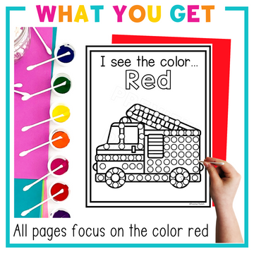Preschool Colors Q Tip Crafts: Color Red – Preschool Packets