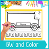 Back To School Crafts: Editable School Bus Name Craft – Preschool Packets