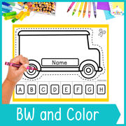 Back To School Crafts: Editable School Bus Name Craft – Preschool Packets