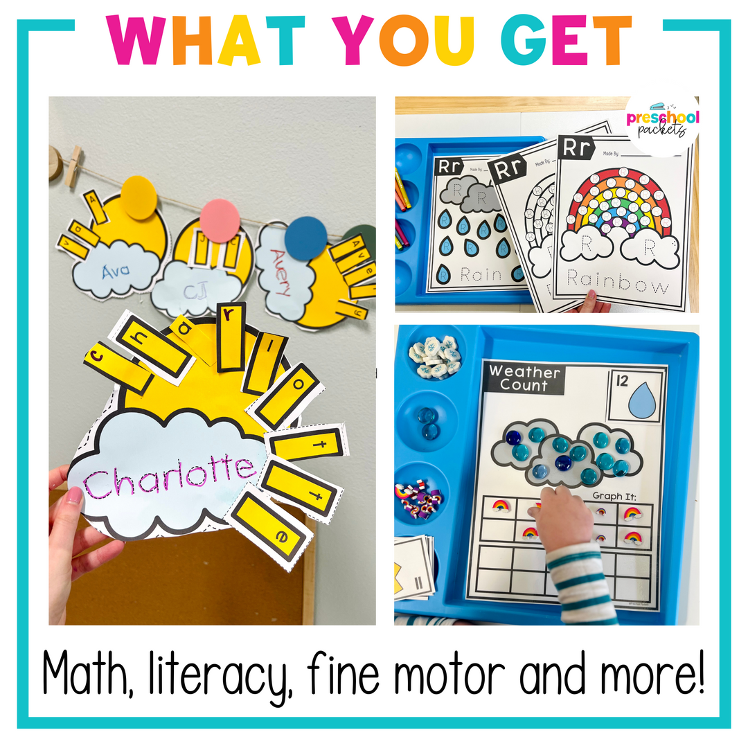Weather Preschool Activities Weekly Curriculum – Preschool Packets