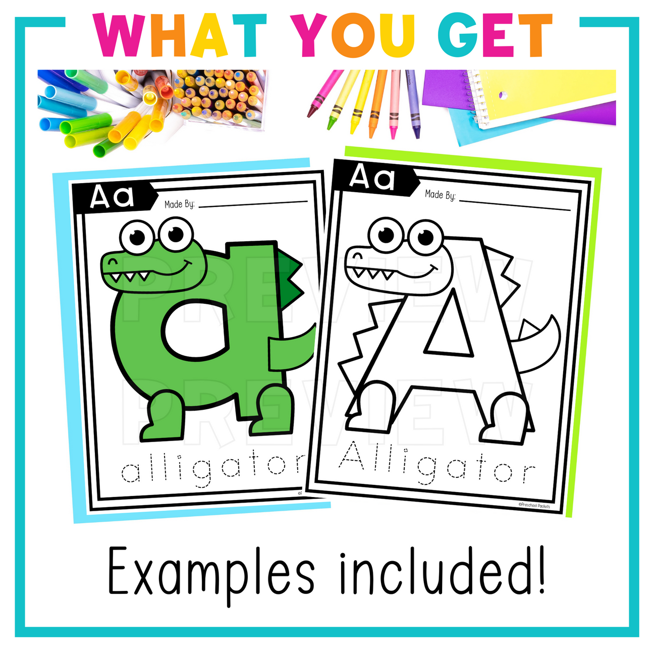 Alphabet Crafts A is for Alligator for Preschool and Kindergarten ...