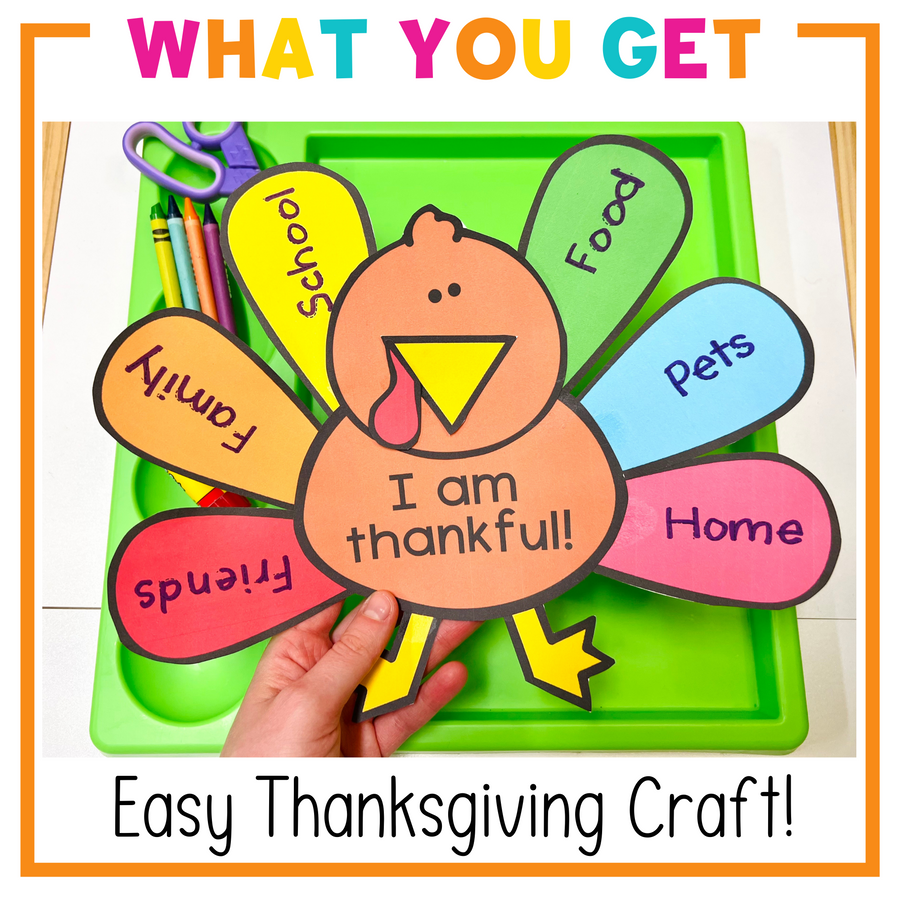 Build a Thankful Turkey Thanksgiving Craft – Preschool Packets