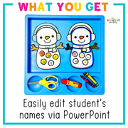 Winter Craft Bundle Editable Name Crafts – Preschool Packets