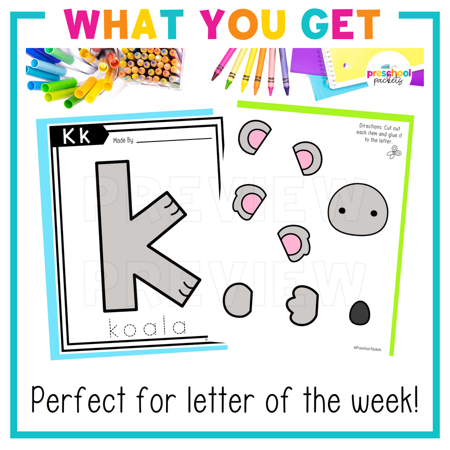 Alphabet Crafts: K is for Koala Letter of the Week Activity – Preschool ...