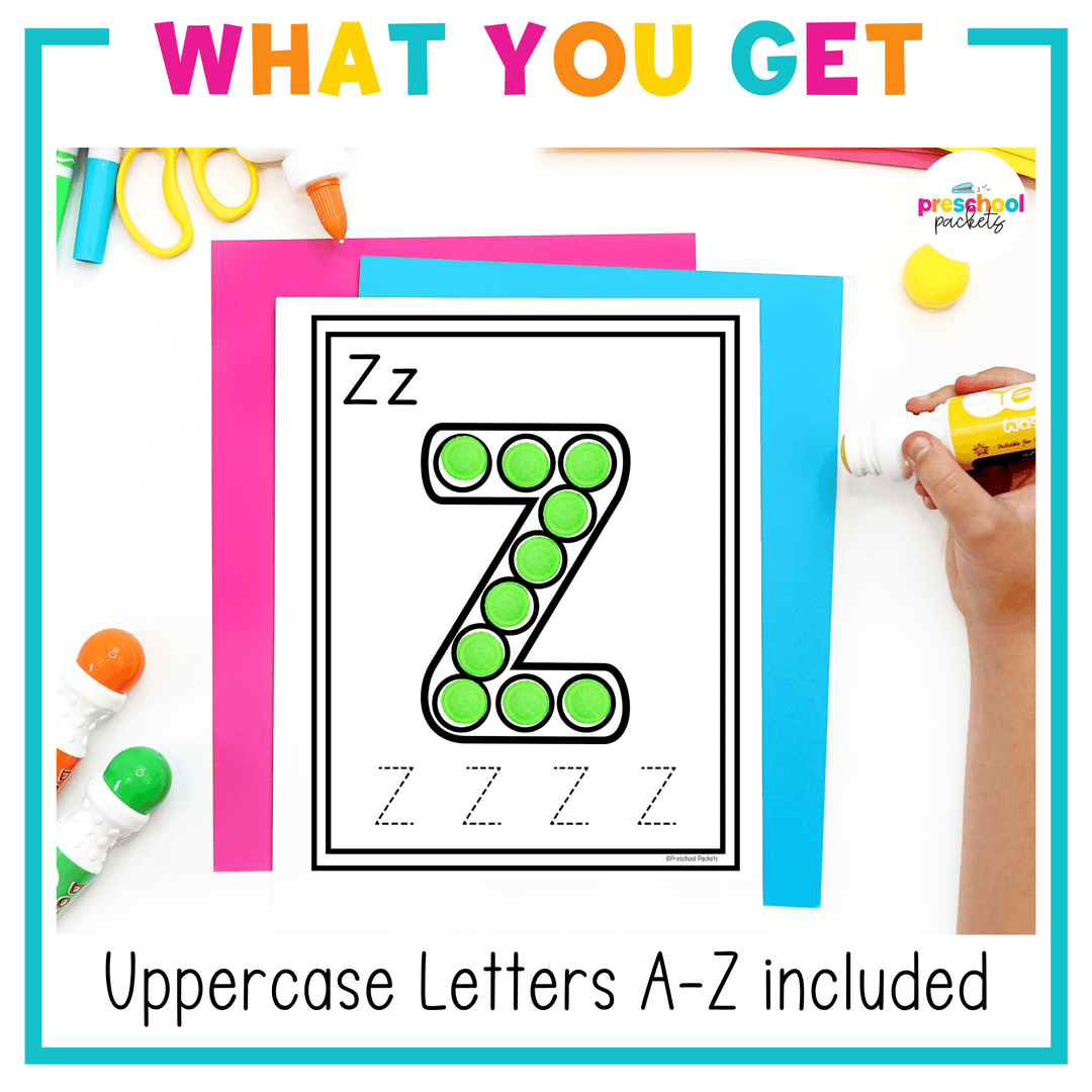 Alphabet Dot Marker and Tracing Worksheets Uppercase A-Z – Preschool ...