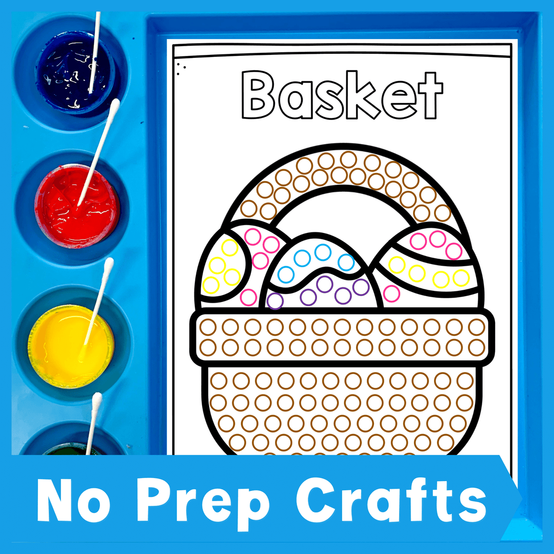 Easter Q Tip Crafts Painting Fine Motor Activity – Preschool Packets