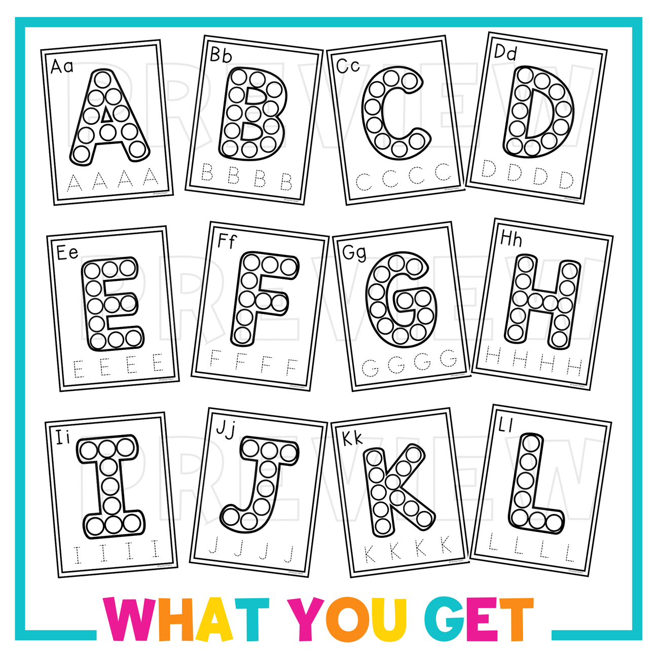 Alphabet Dot Marker and Tracing Worksheets Uppercase A-Z – Preschool ...