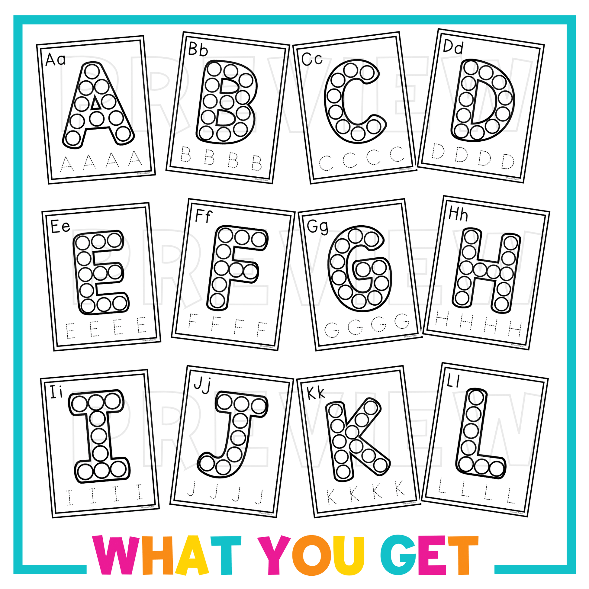 Alphabet Dot Marker and Tracing Worksheets Uppercase A-Z – Preschool ...