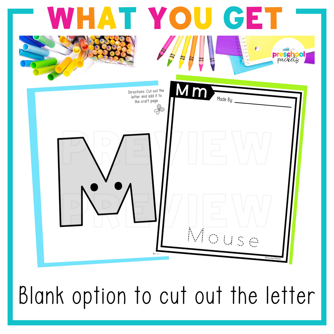 Alphabet Crafts: M is for Mouse Letter of the Week Activity – Preschool ...
