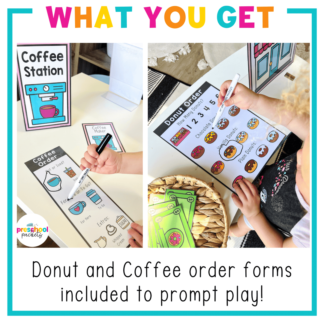 Donut Shop Dramatic Play Center – Preschool Packets