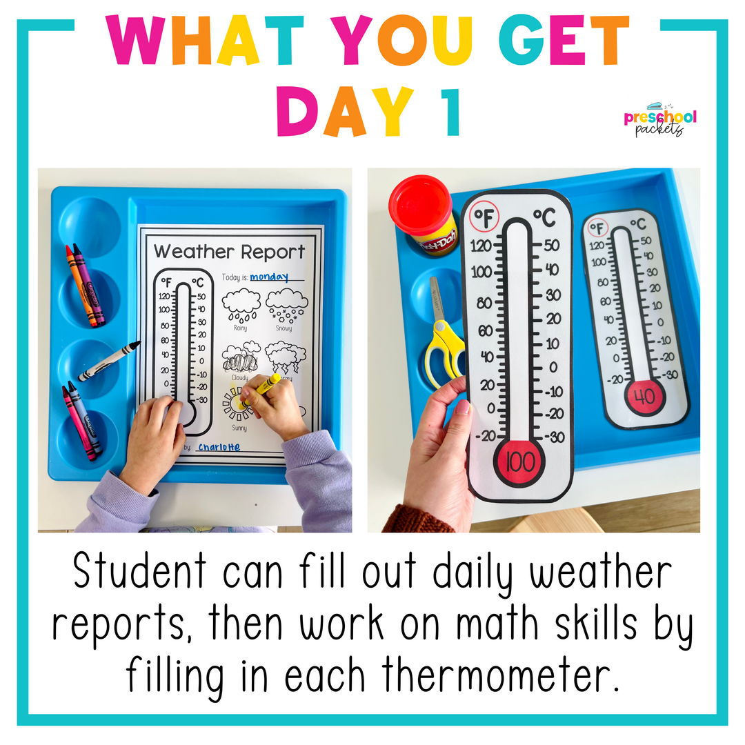 Weather Preschool Activities Weekly Curriculum – Preschool Packets
