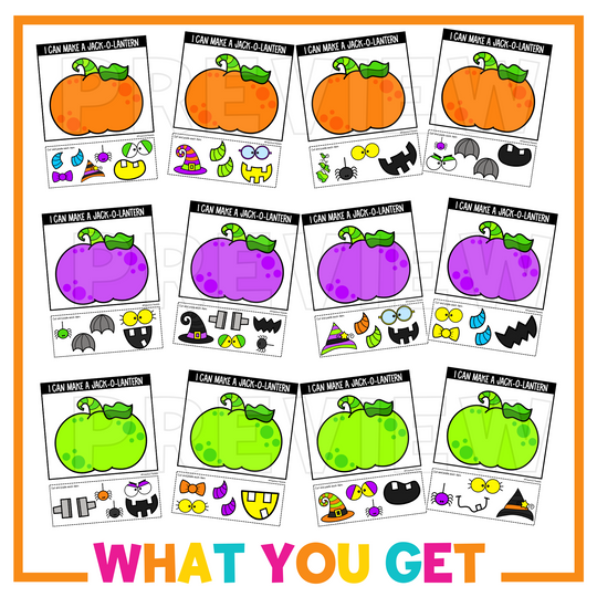 Jack O Lantern Craft Halloween Activity – Preschool Packets