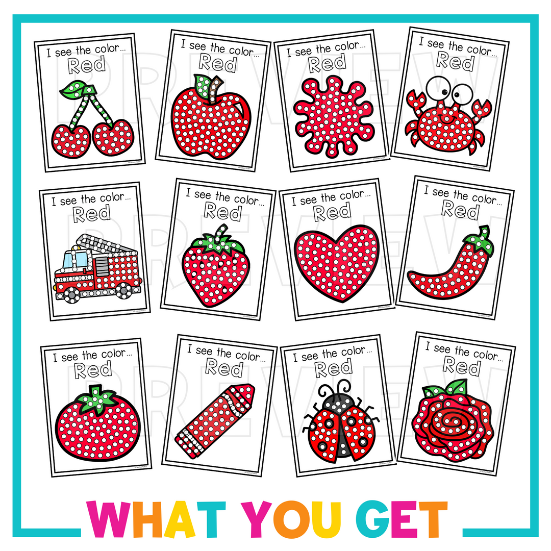 Preschool Colors Q Tip Crafts: Color Red – Preschool Packets