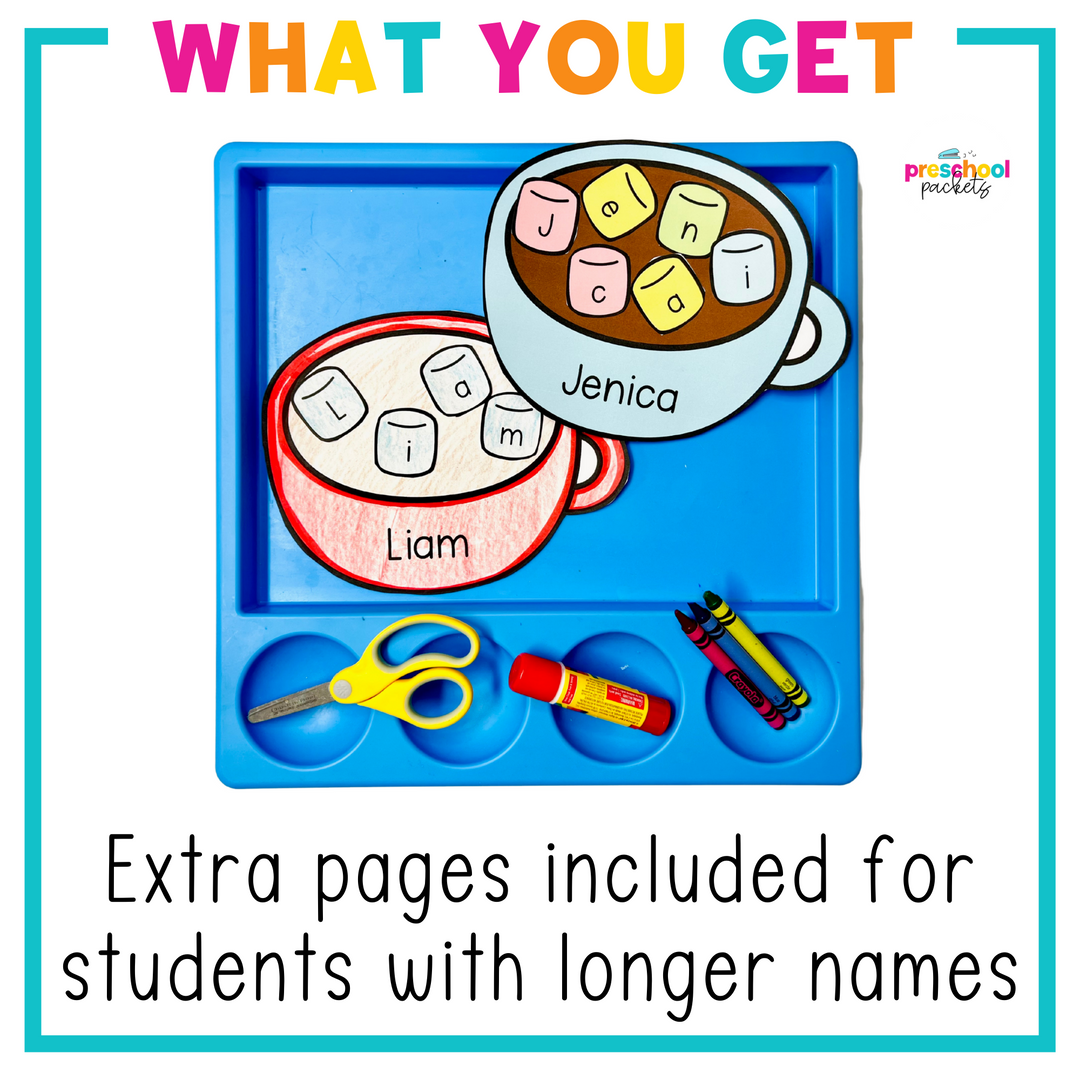 Winter Craft Bundle Editable Name Crafts – Preschool Packets