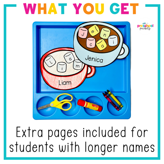 Winter Craft Bundle Editable Name Crafts – Preschool Packets