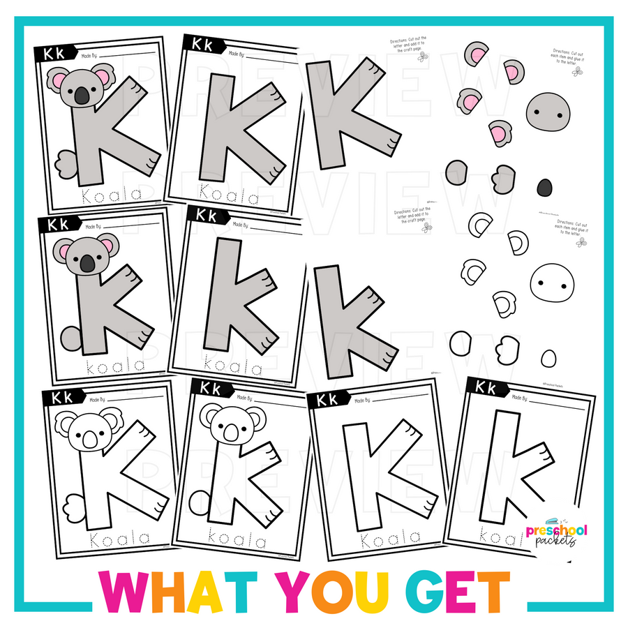 Alphabet Crafts: K is for Koala Letter of the Week Activity – Preschool ...