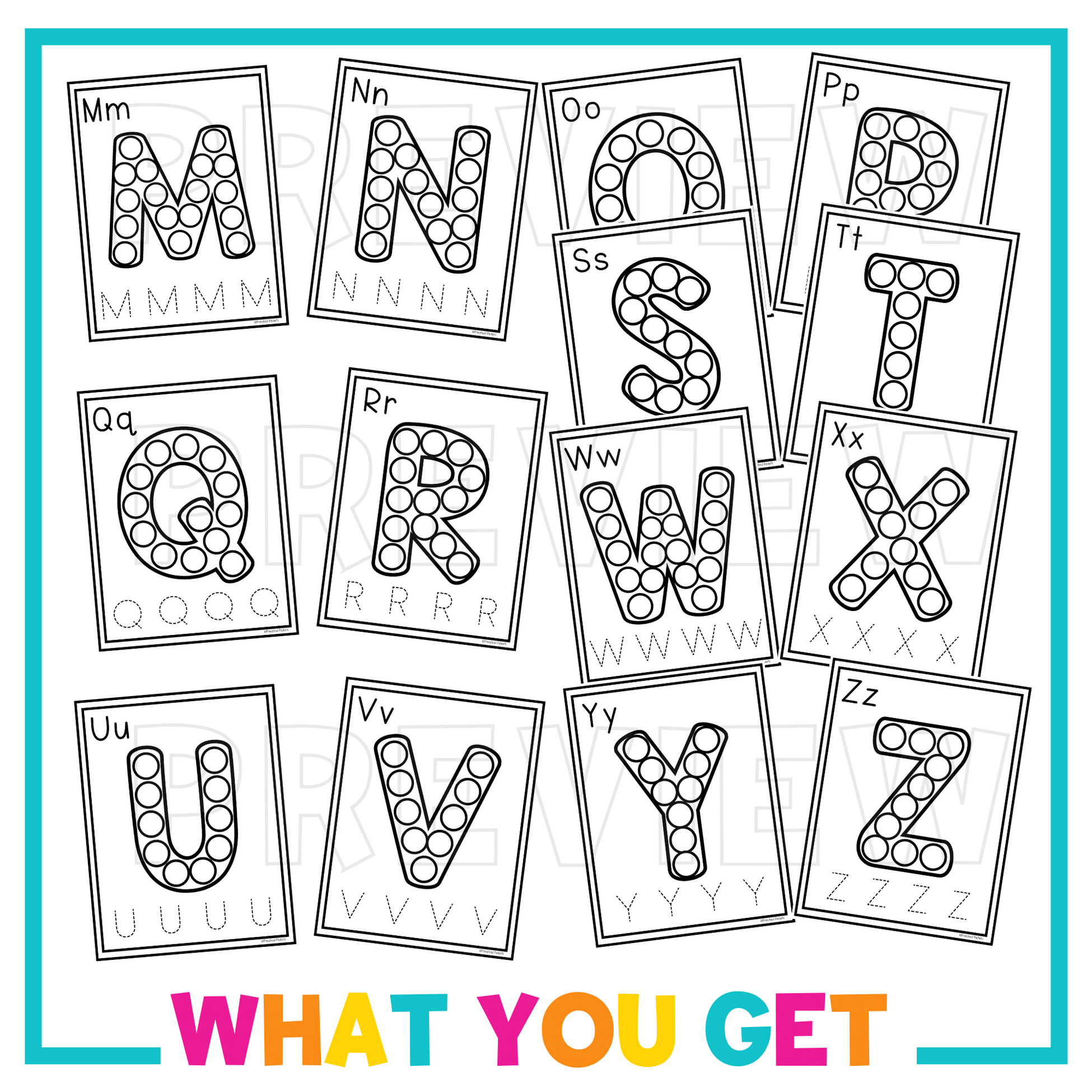 Alphabet Dot Marker and Tracing Worksheets Uppercase A-Z – Preschool ...