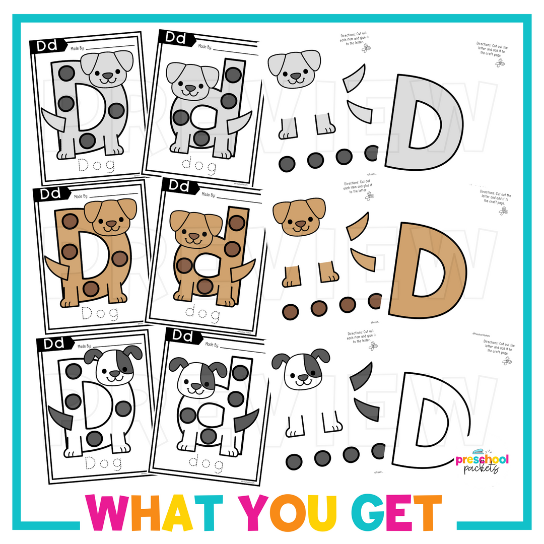 Alphabet Crafts: D is for Dog Letter of the Week Activity – Preschool ...