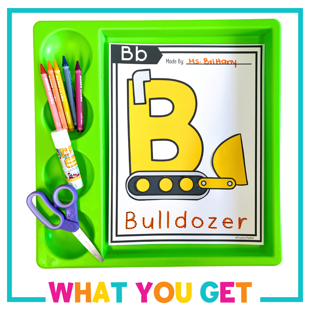 Alphabet Crafts: B is for Bulldozer Letter of the Week Activity ...