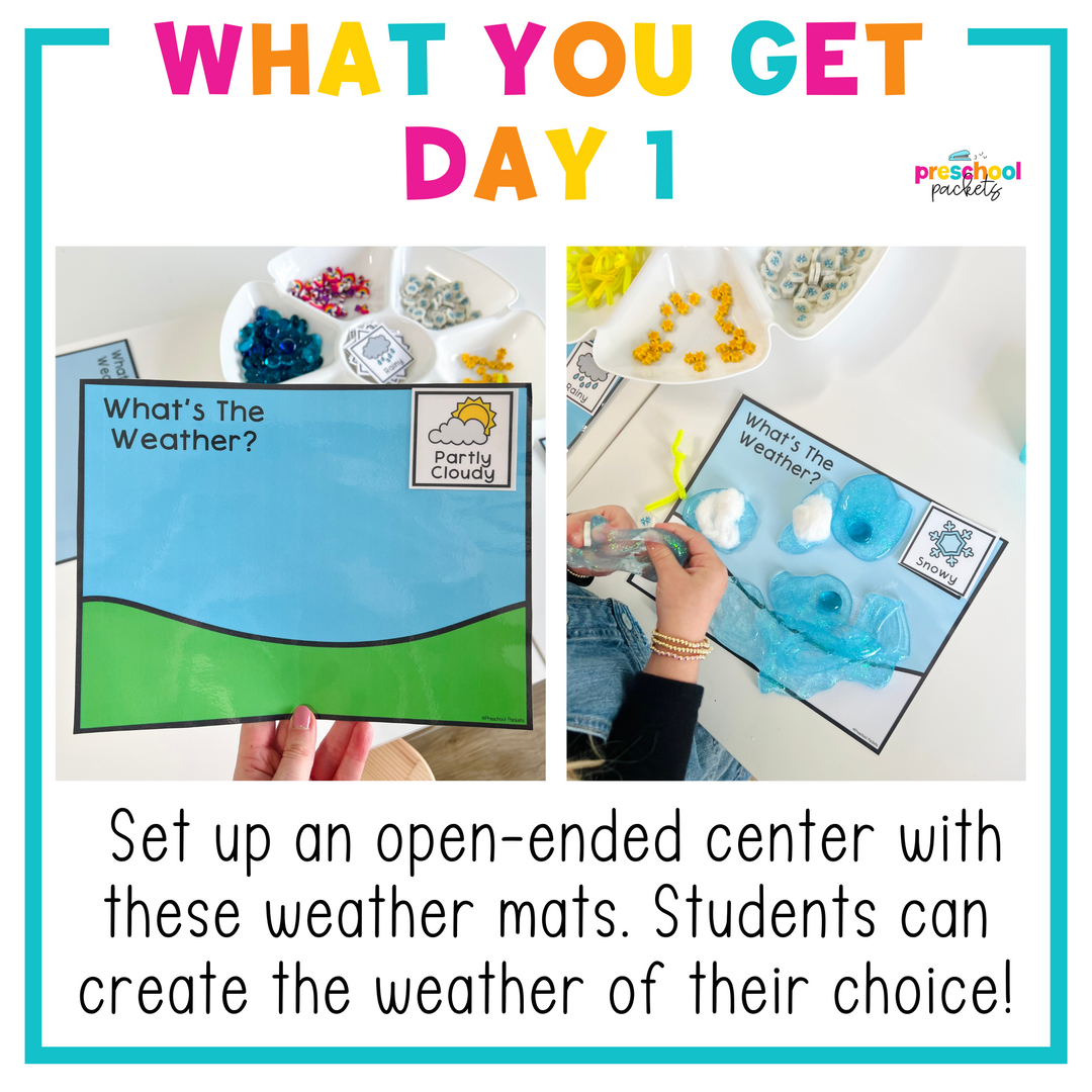 Weather Preschool Activities Weekly Curriculum – Preschool Packets