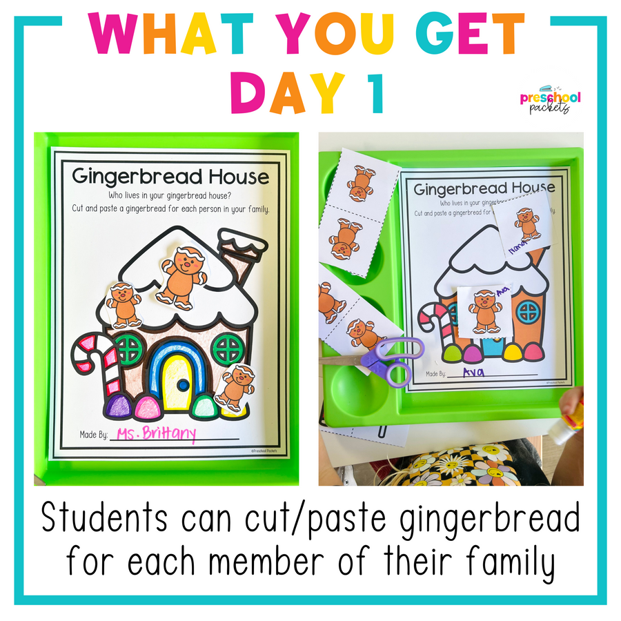 Gingerbread Preschool Activities Weekly Curriculum – Preschool Packets