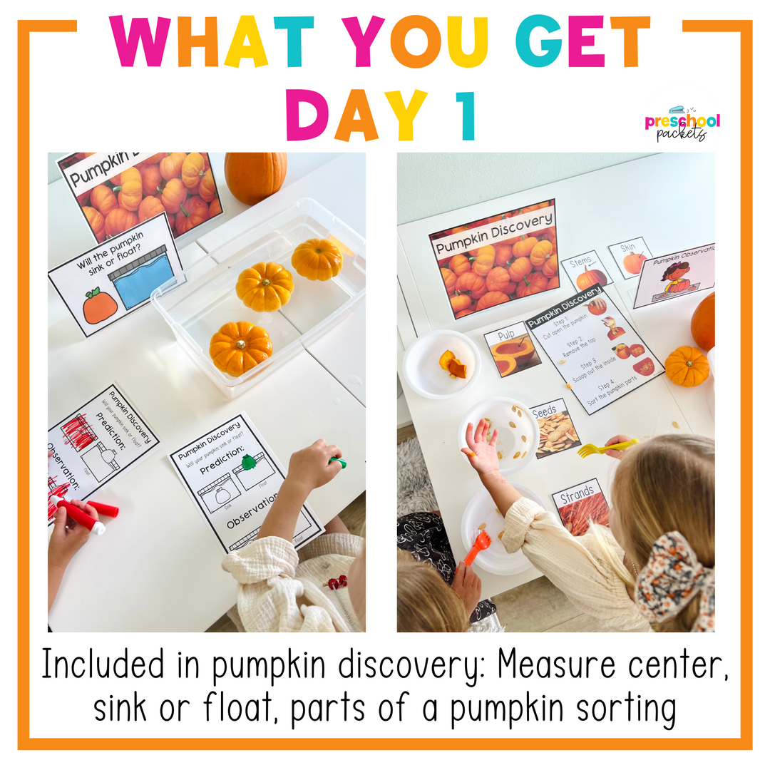 Pumpkin Preschool Activities Weekly Curriculum – Preschool Packets