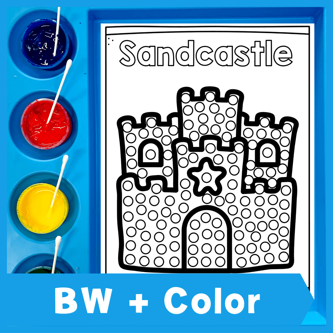 Summer Crafts Q Tip Painting Fine Motor Activity – Preschool Packets