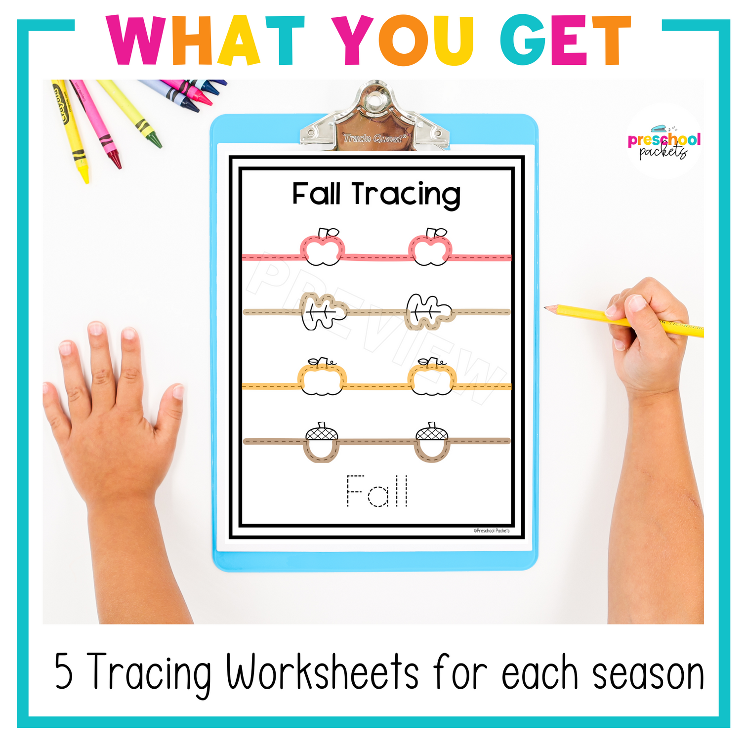 Season Bundle Tracing Worksheets For Preschool, PreK and Kindergarten ...