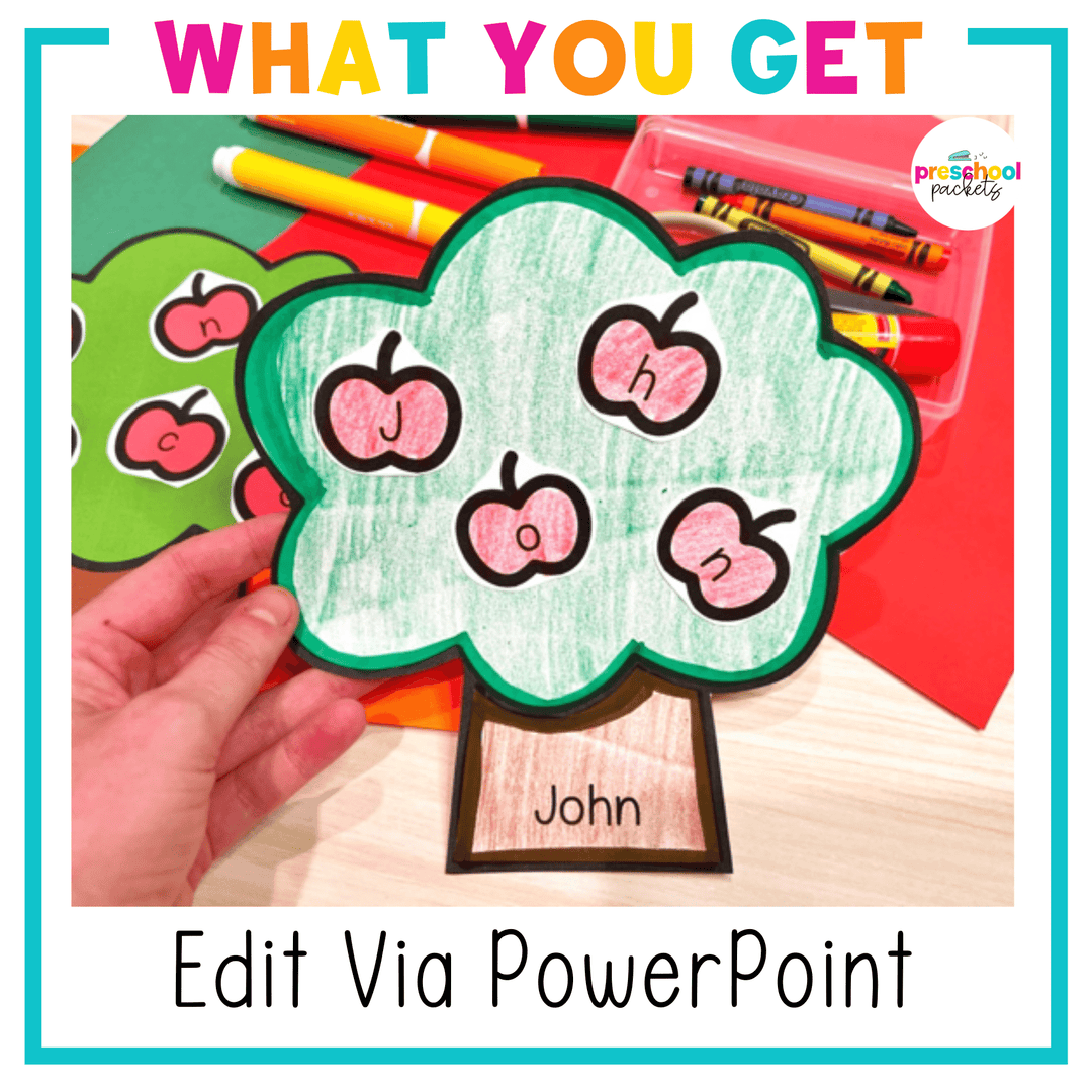 Apple Tree Name Craft Fall – Preschool Packets