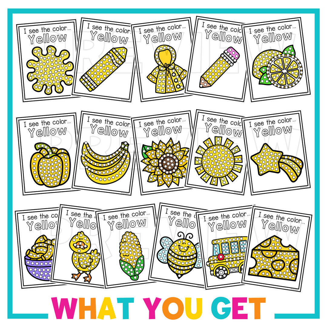 Preschool Colors Q Tip Crafts: Color Yellow – Preschool Packets