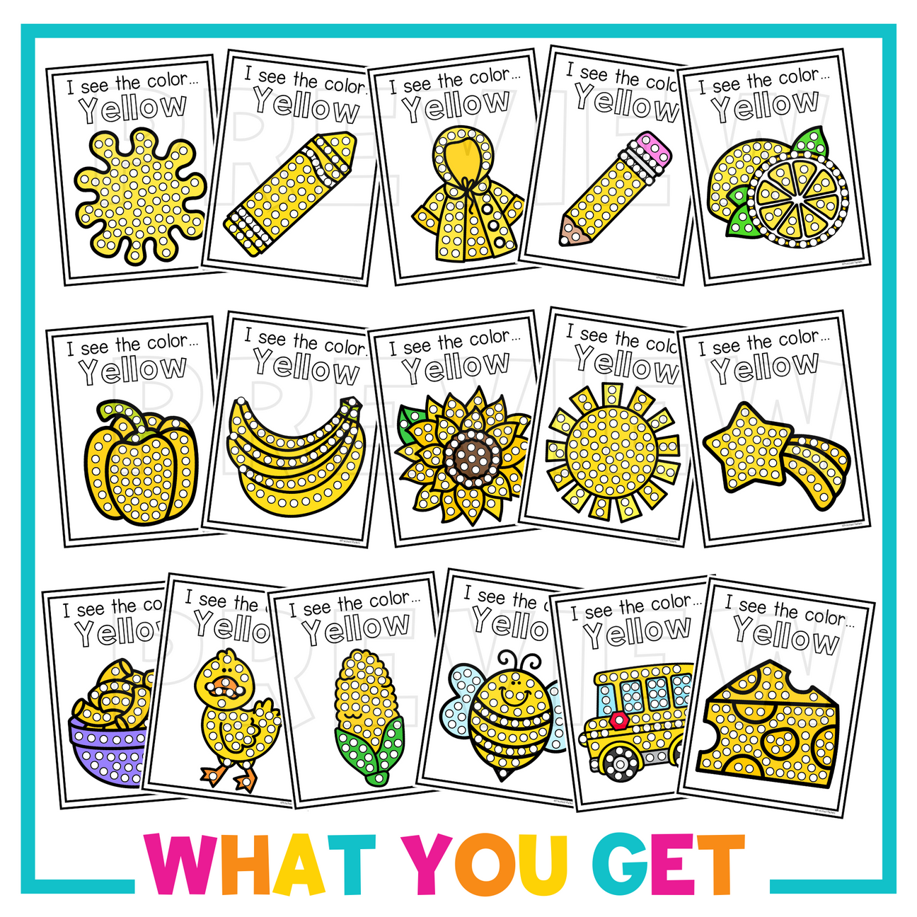 Preschool Colors Q Tip Crafts: Color Yellow – Preschool Packets