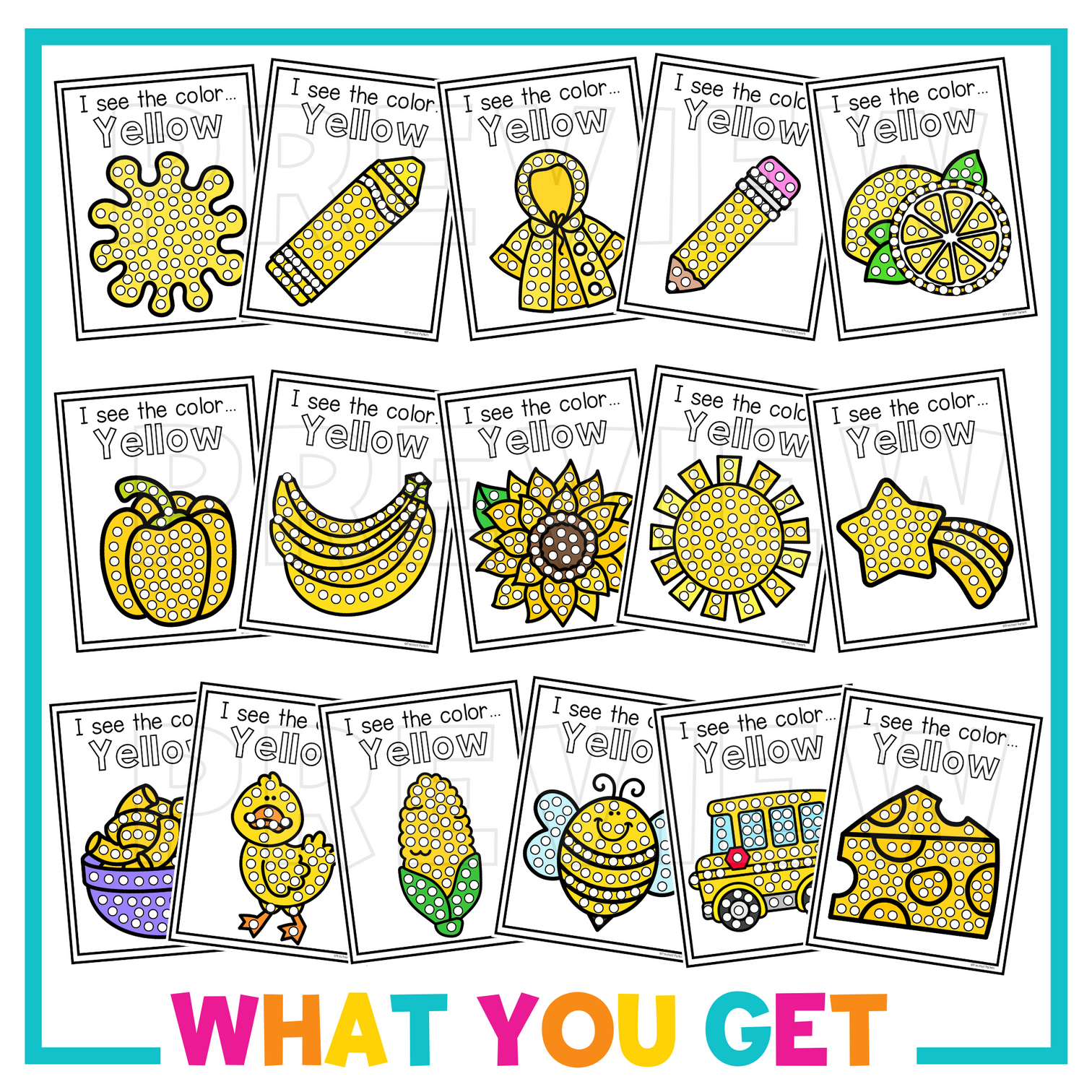 Preschool Colors Q Tip Crafts: Color Yellow – Preschool Packets