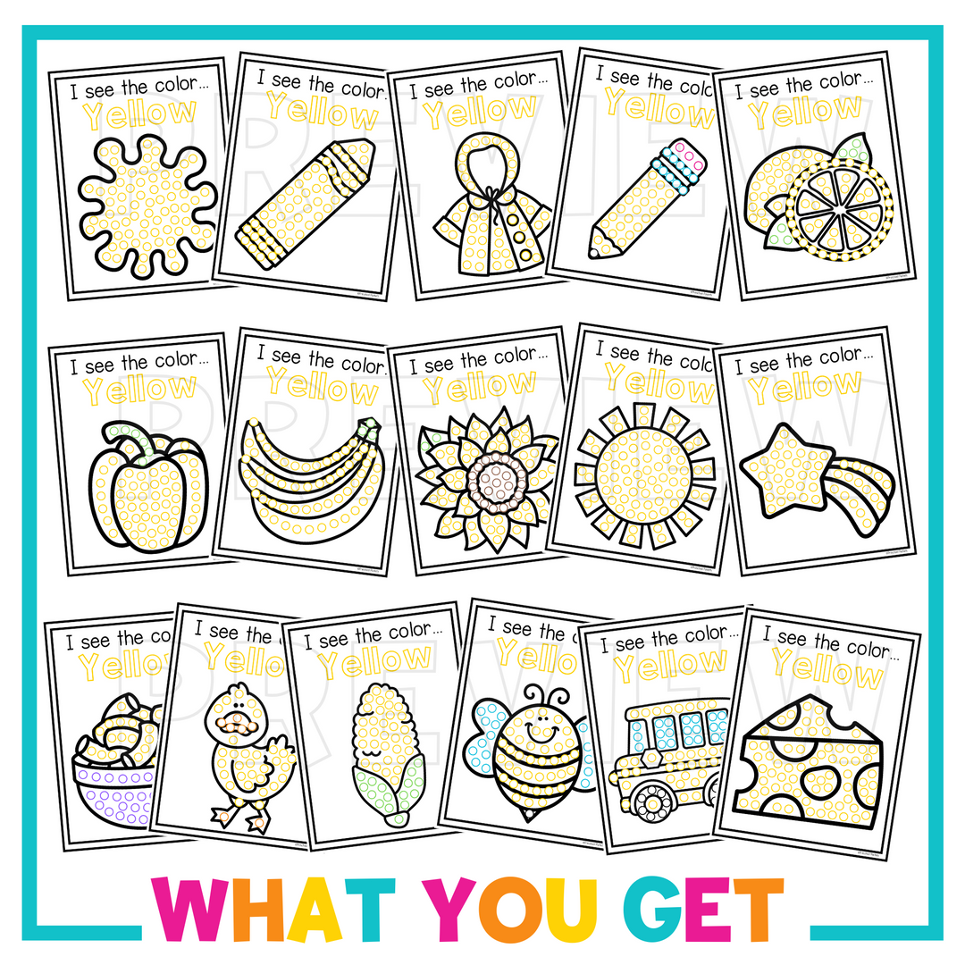 Preschool Colors Q Tip Crafts: Color Yellow – Preschool Packets