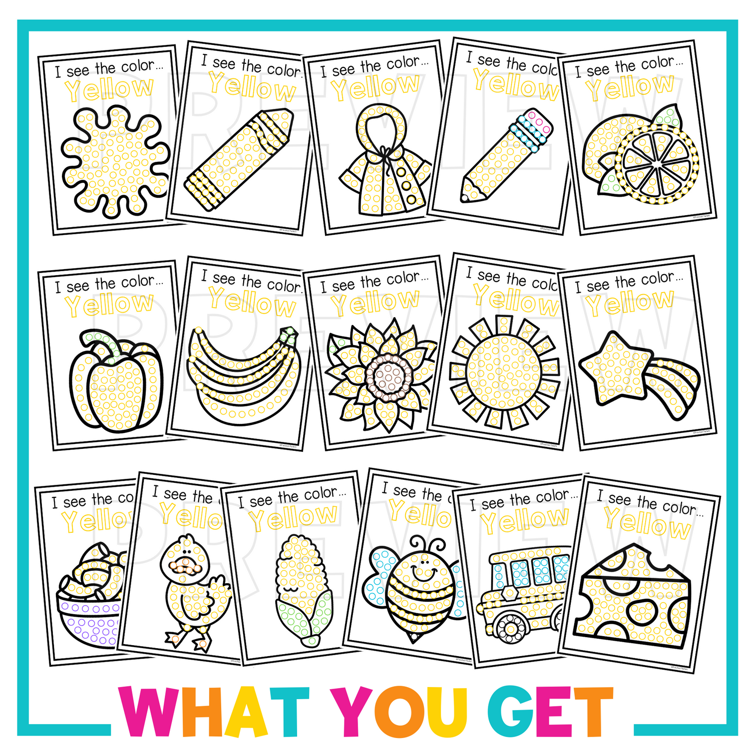Preschool Colors Q Tip Crafts: Color Yellow – Preschool Packets