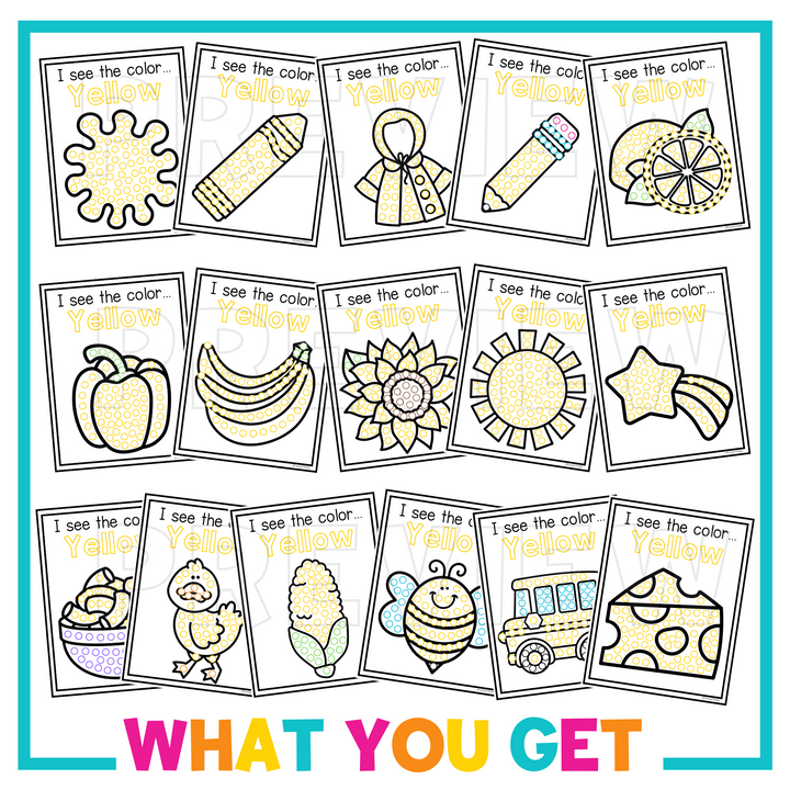 Preschool Colors Q Tip Crafts: Color Yellow – Preschool Packets