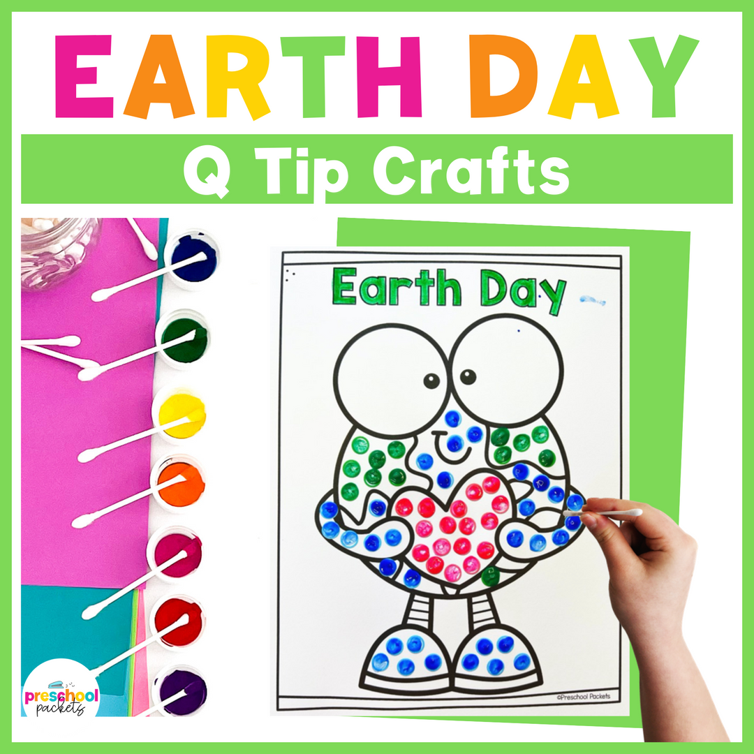 Earth Day Crafts Q Tip Painting Fine Motor Activity – Preschool Packets